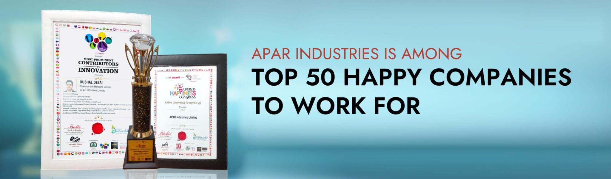 APAR Awards and Accolades | Recognized Global Power & Cable Leader